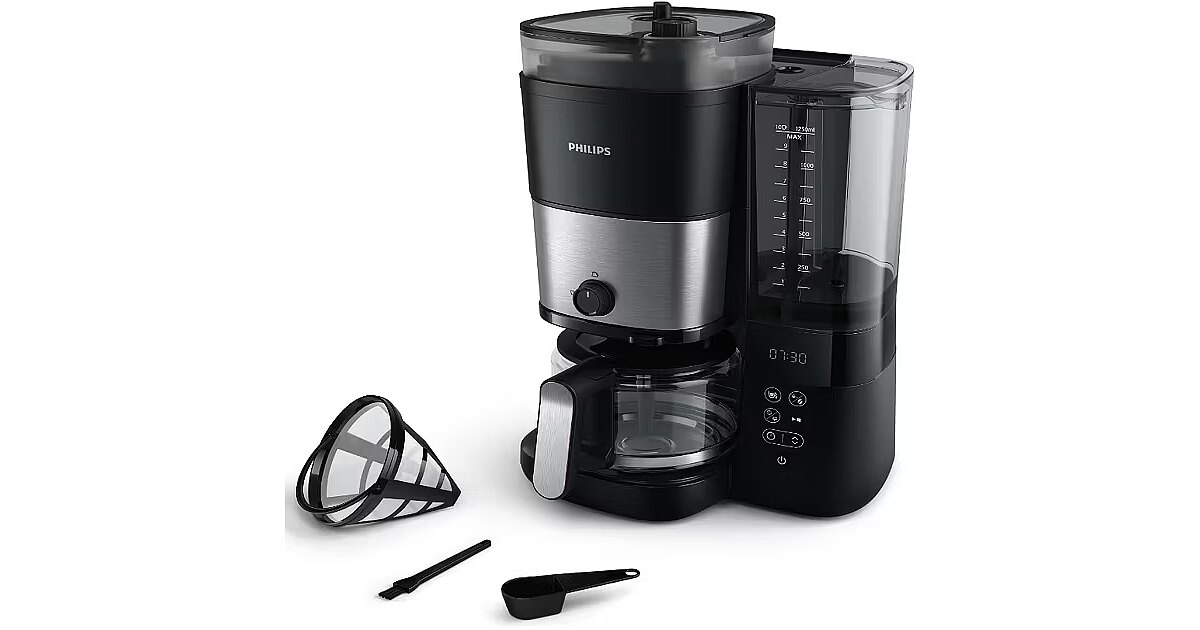 Philips All-in-1 Brew Drip coffee maker, Black/Silver (HD7900/50)