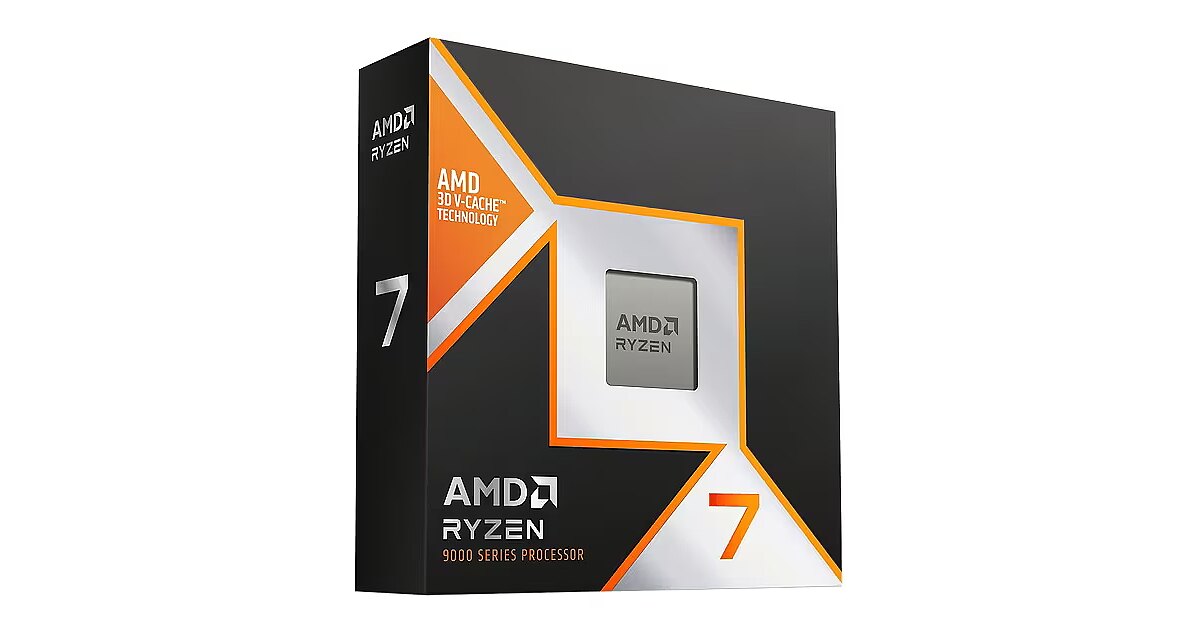 AMD Ryzen 7 9800X3D (8C/16T, 4.70 GHz, 96MB Cache, 120W) (100-100001084WOF)